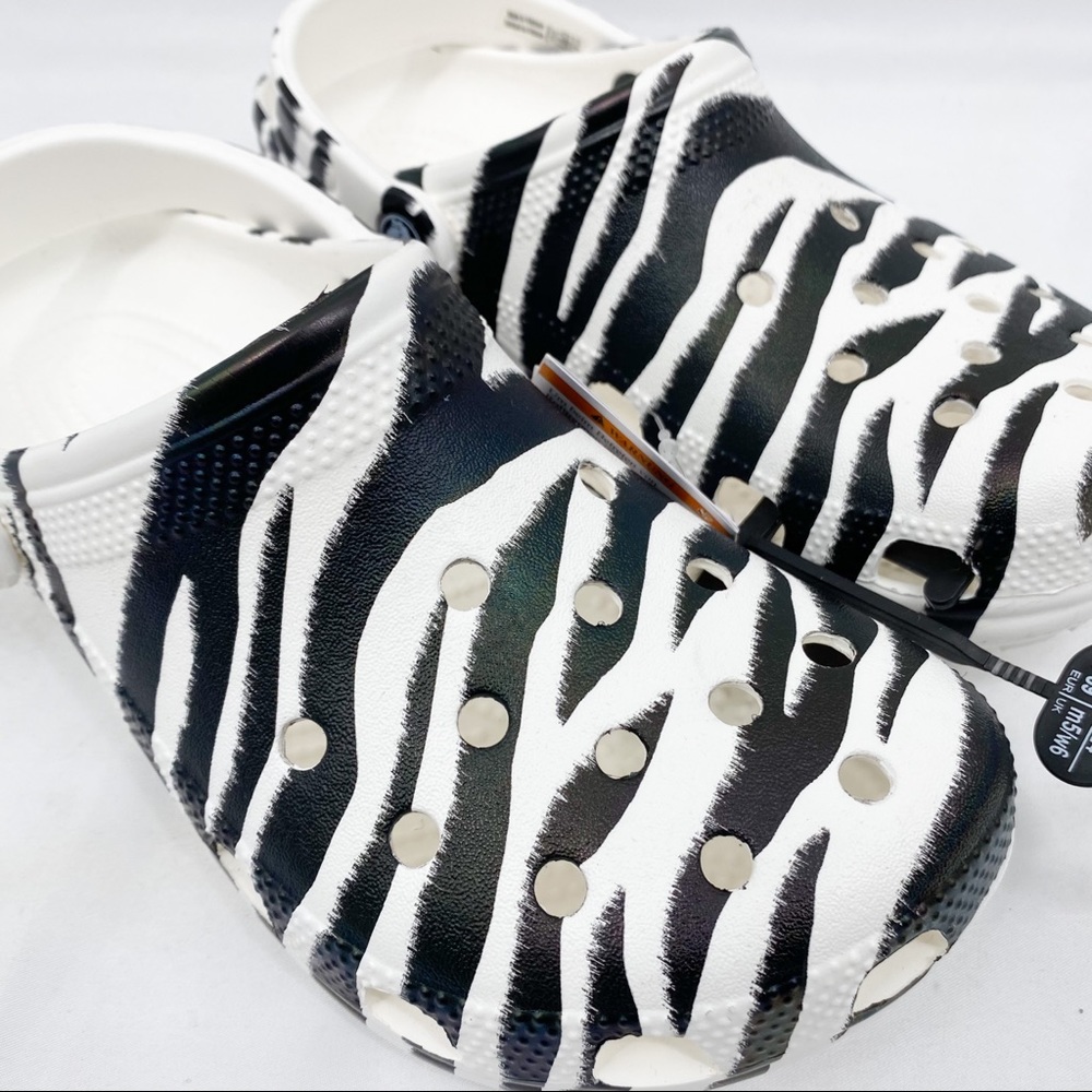 Crocs Zebra Classic Animal Print Clogs - Gem